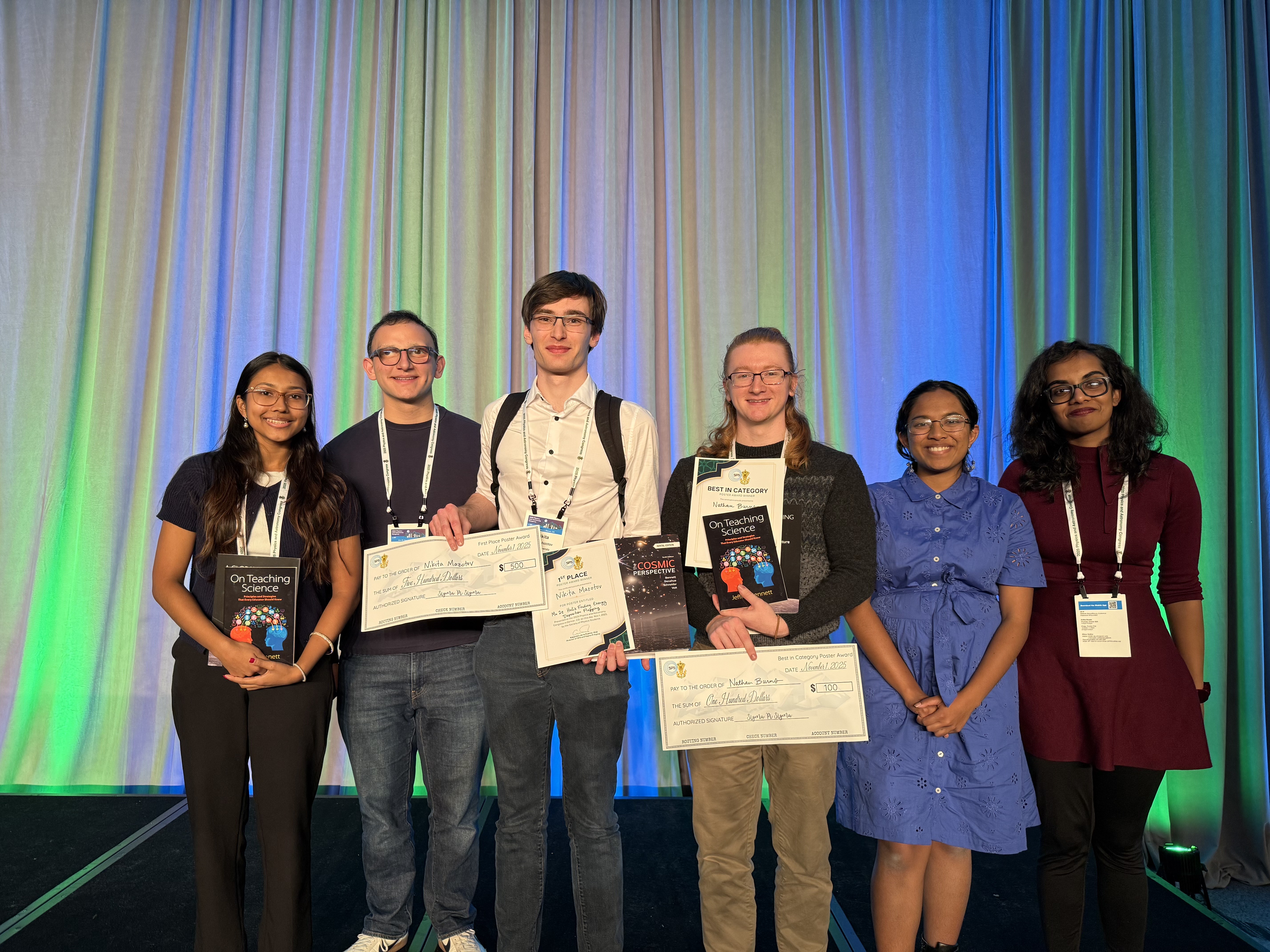 Undergraduates represent Yale Physics and win awards at SPSCon 2025 ...